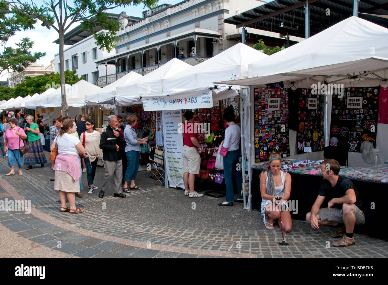 Southbank weekend market in Brisbane, Australia Stock Photo - Alamy