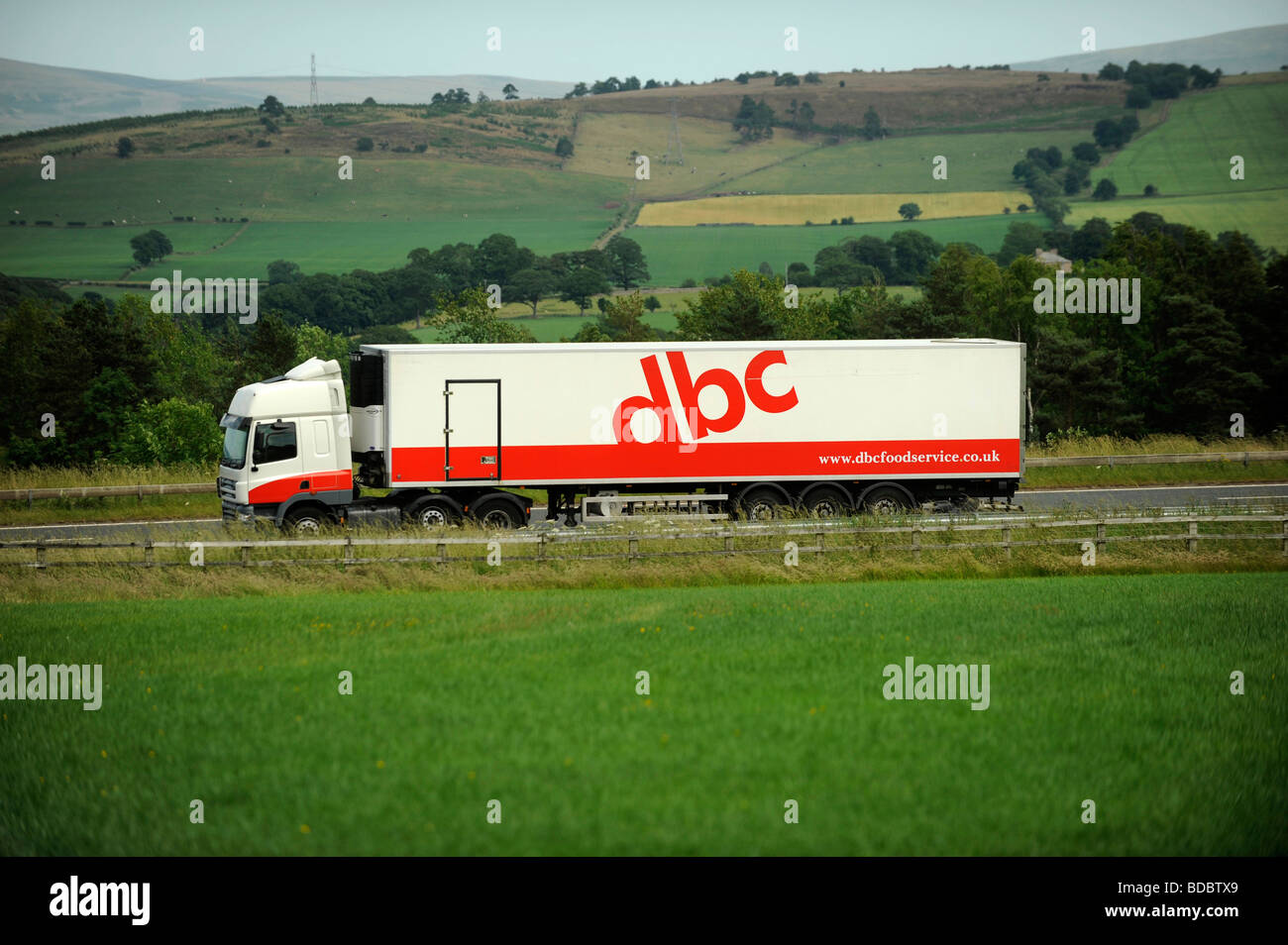 DAF CF85 truck with refrigerated trailer DBC food service Danish Bacon ...