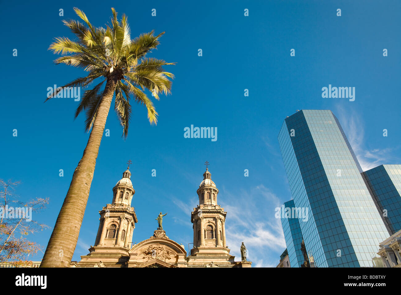 Santiago chile cathedral metropolitan cathedral hi-res stock ...
