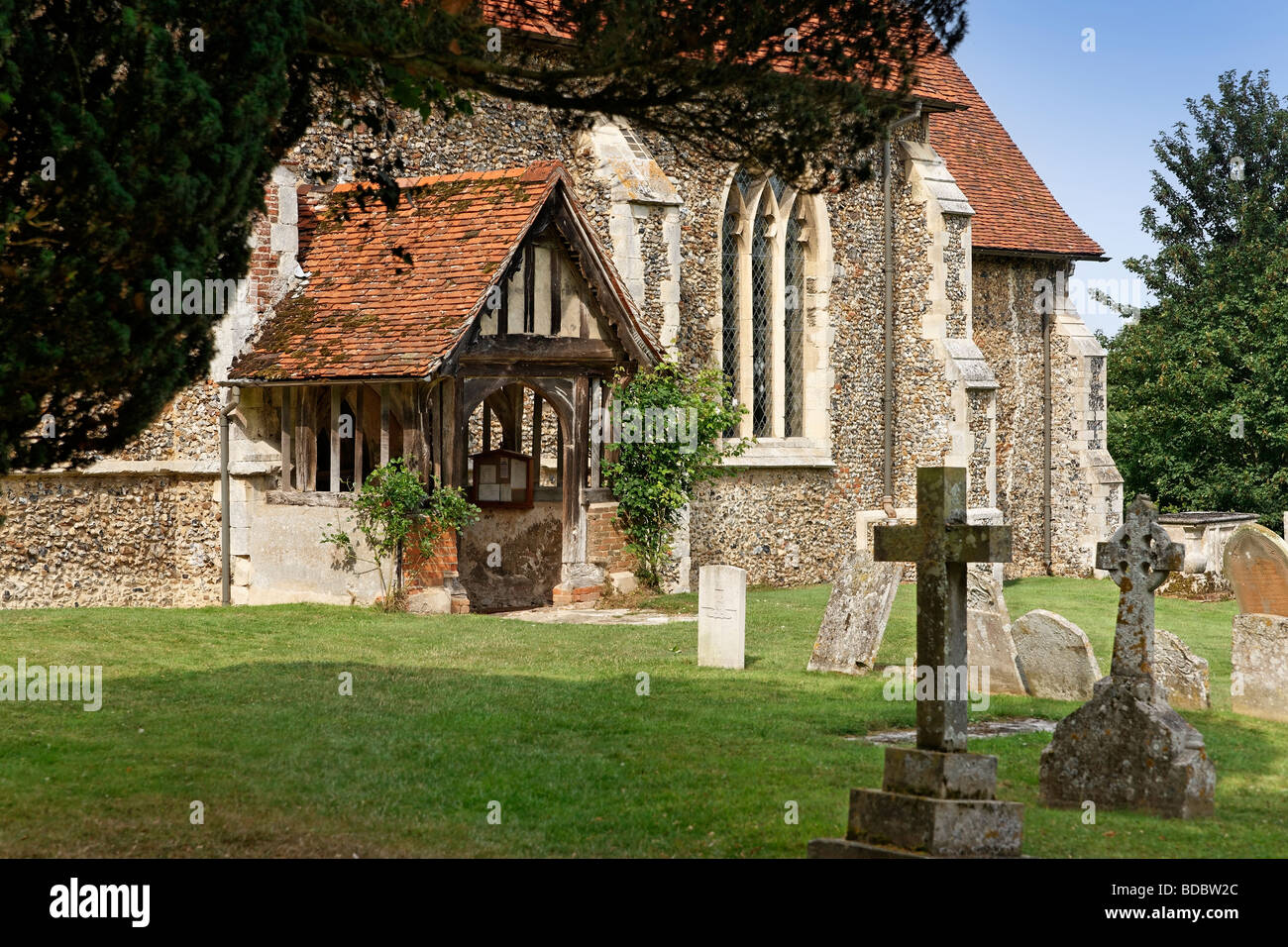 St Mary's church Belchamp Walter Stock Photo - Alamy