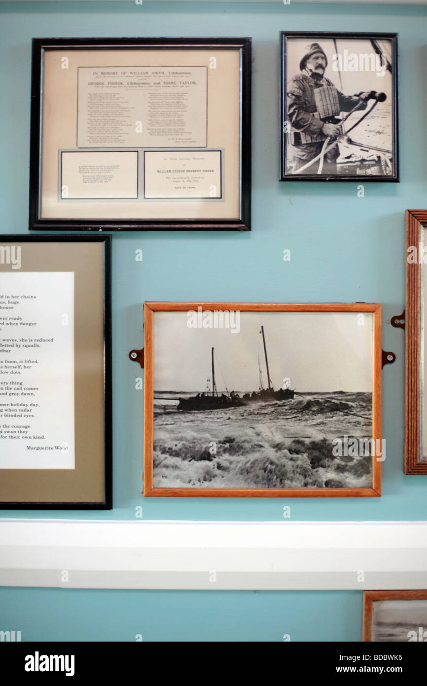 Maritime display in Aldeburgh lifeboat house, Suffolk UK Stock Photo ...