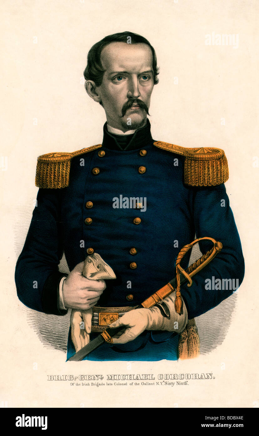 Brigadier General Michael Corcoran of the Irish Brigade late colonel of ...