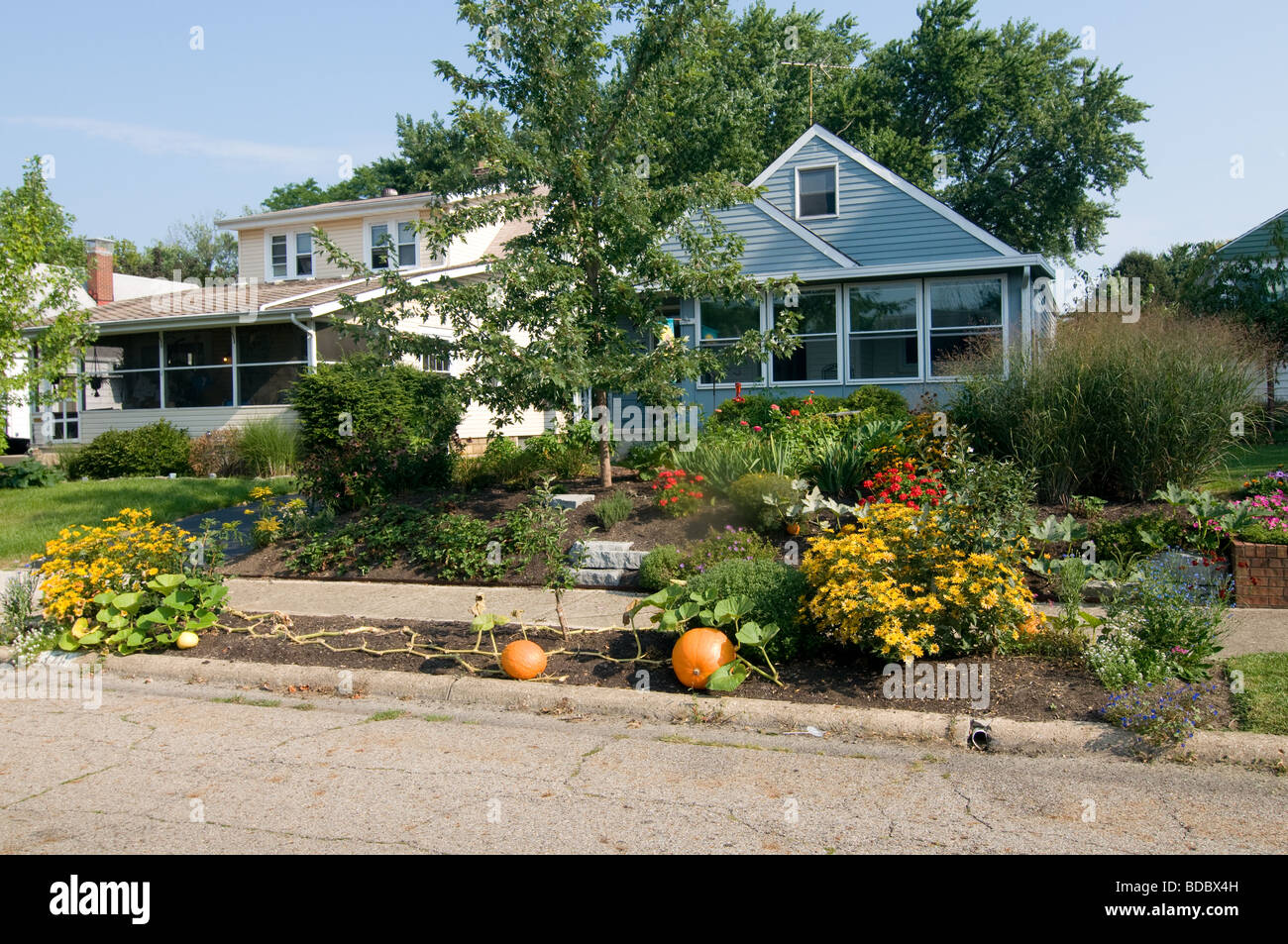 Front yard gardening usa Stock Photo - Alamy