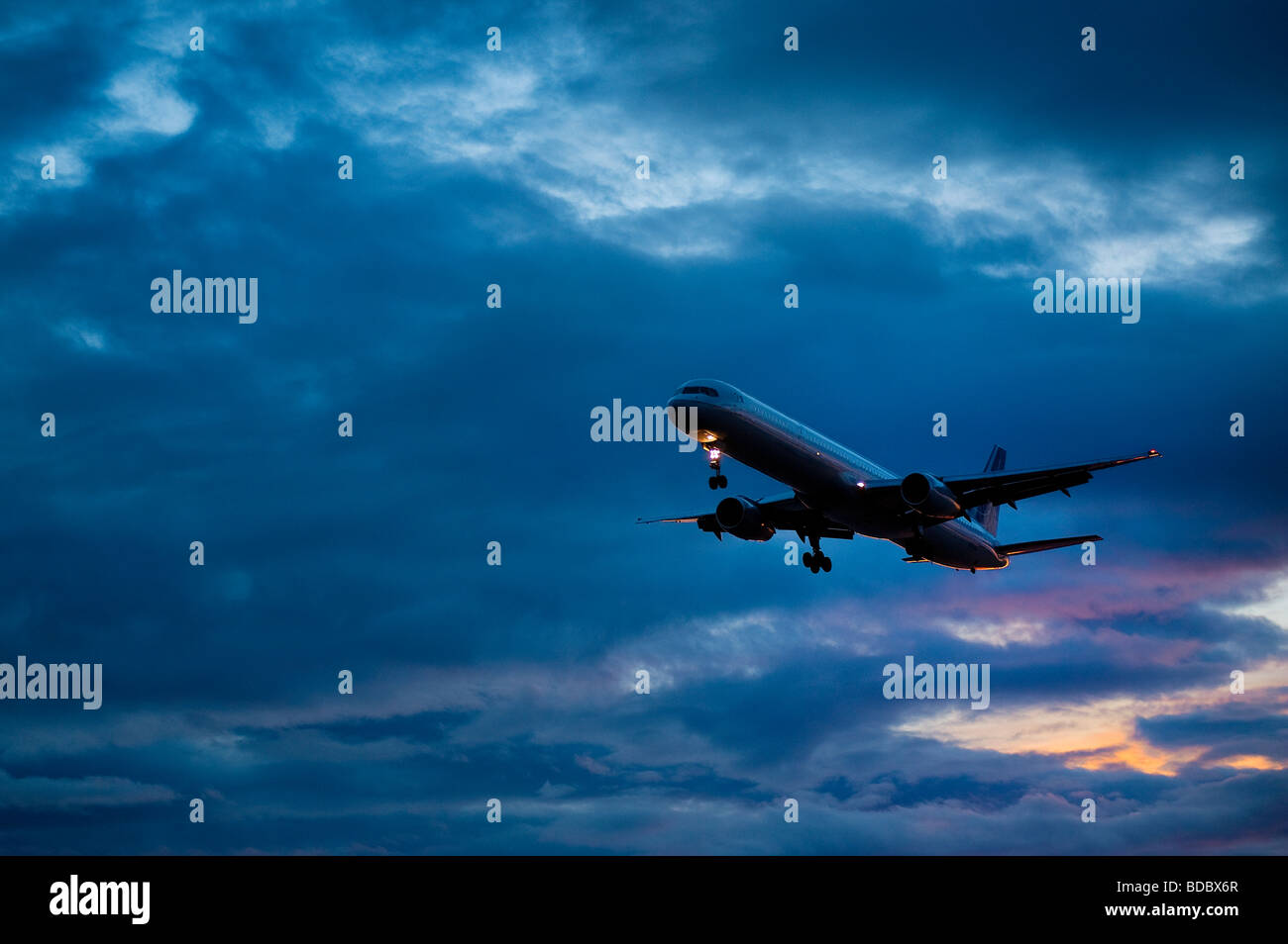 Plane Flying At Night