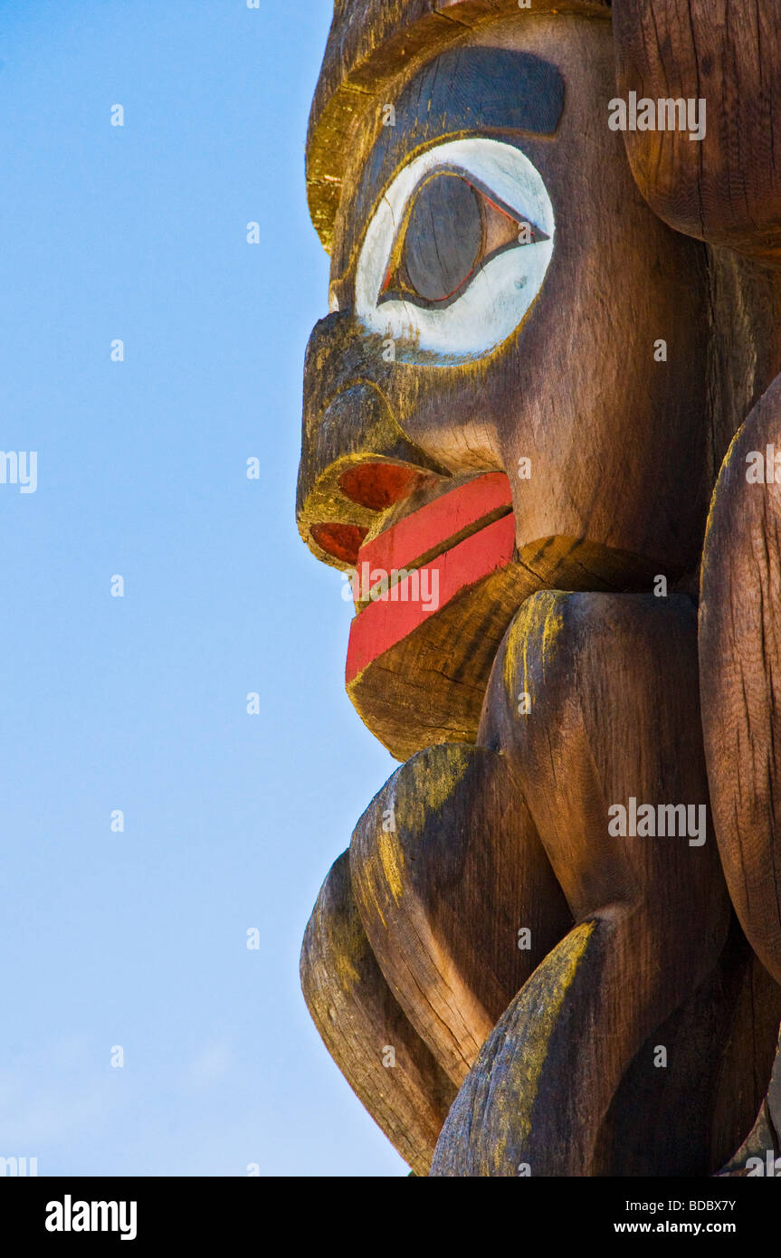 Totem pole at the Anthropolgy museum in UBC university Vancouver ...