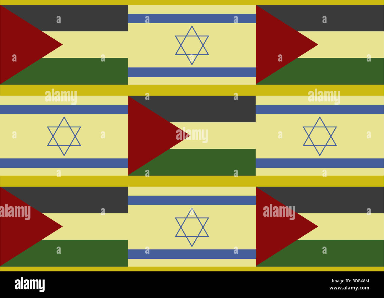 Israel and Palestine flag pattern Stock Photo - Alamy