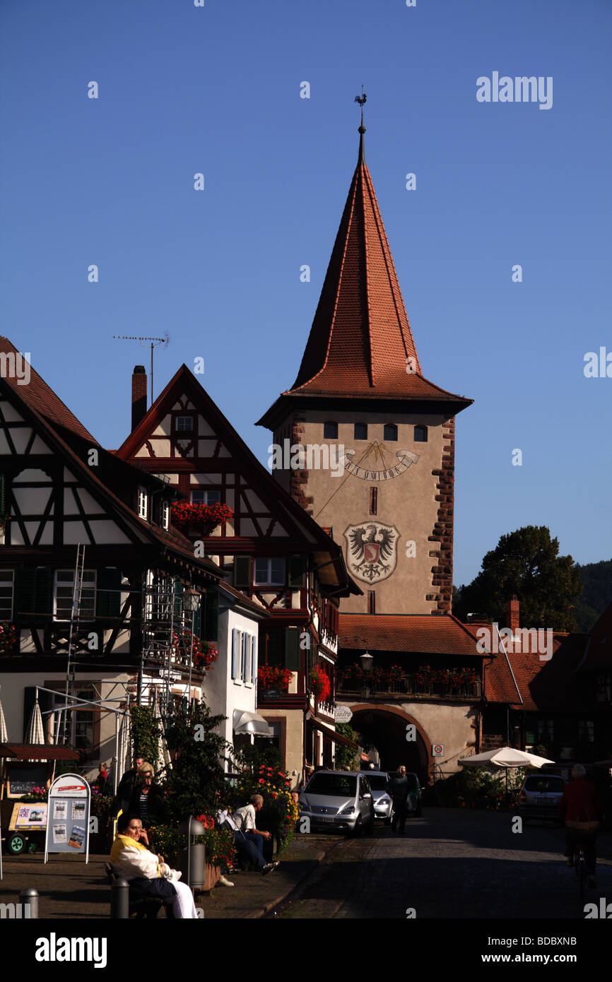 The Tower of the Upper Gate in Gengenbach Black Forest Germany Stock ...