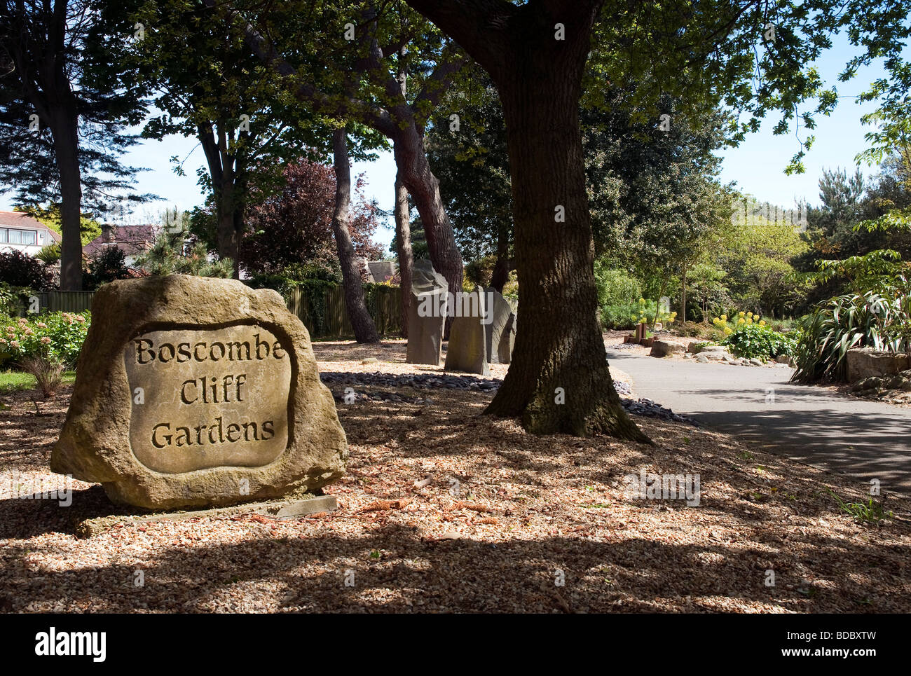 Boscombe Cliff Gardens on top of the cliff top above Boscombe beach and ...
