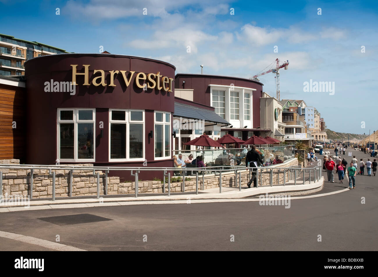 The new Harvester restaurant and pub on Boscombe seafront near ...