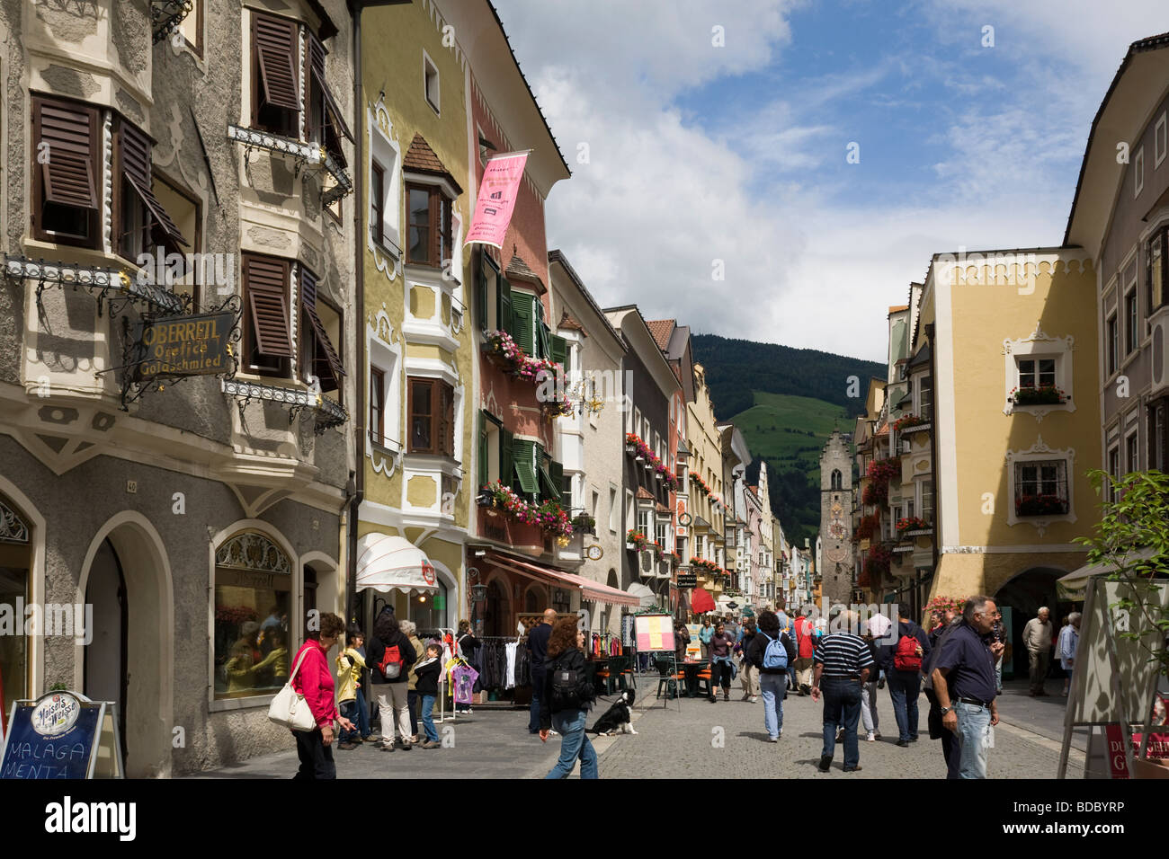 Main street Sterzing Vipiteno Alto Adige SudTirol Italy EU Stock Photo ...