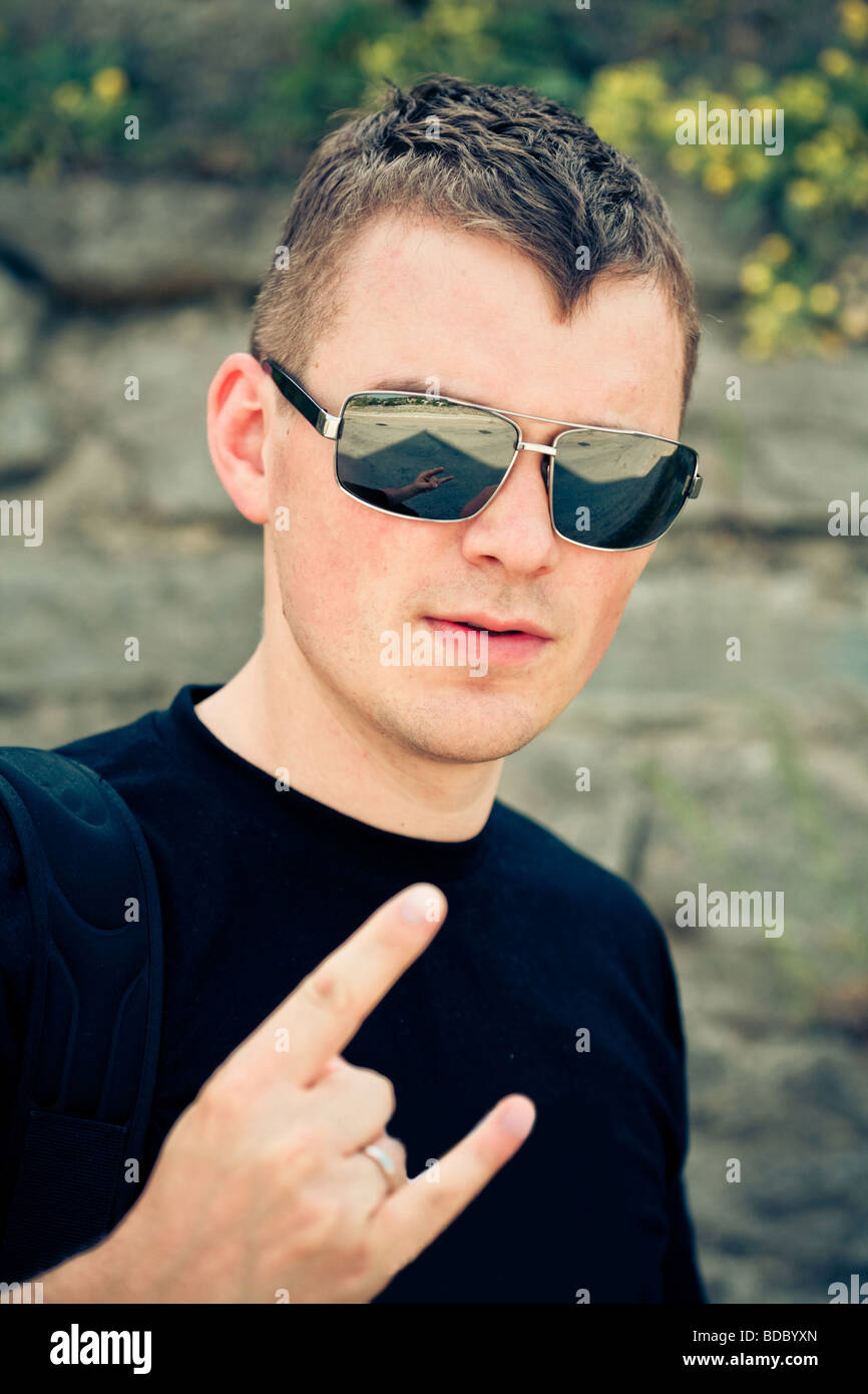 Picture of rocker man Stock Photo - Alamy