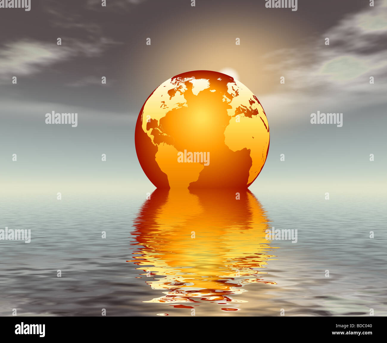 impact of global warming on the planet earth Stock Photo - Alamy