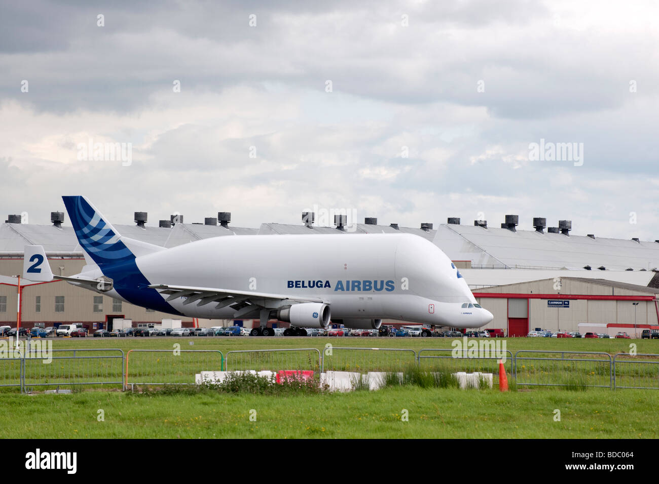 Airbus Beluga cargo aircraft carrys wings from the Airbus manufacturing ...