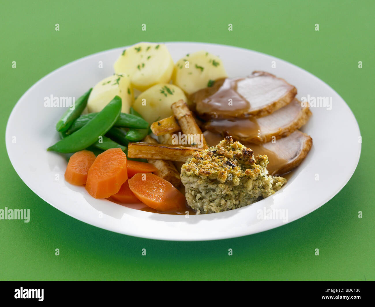 pork roast dinner Stock Photo - Alamy