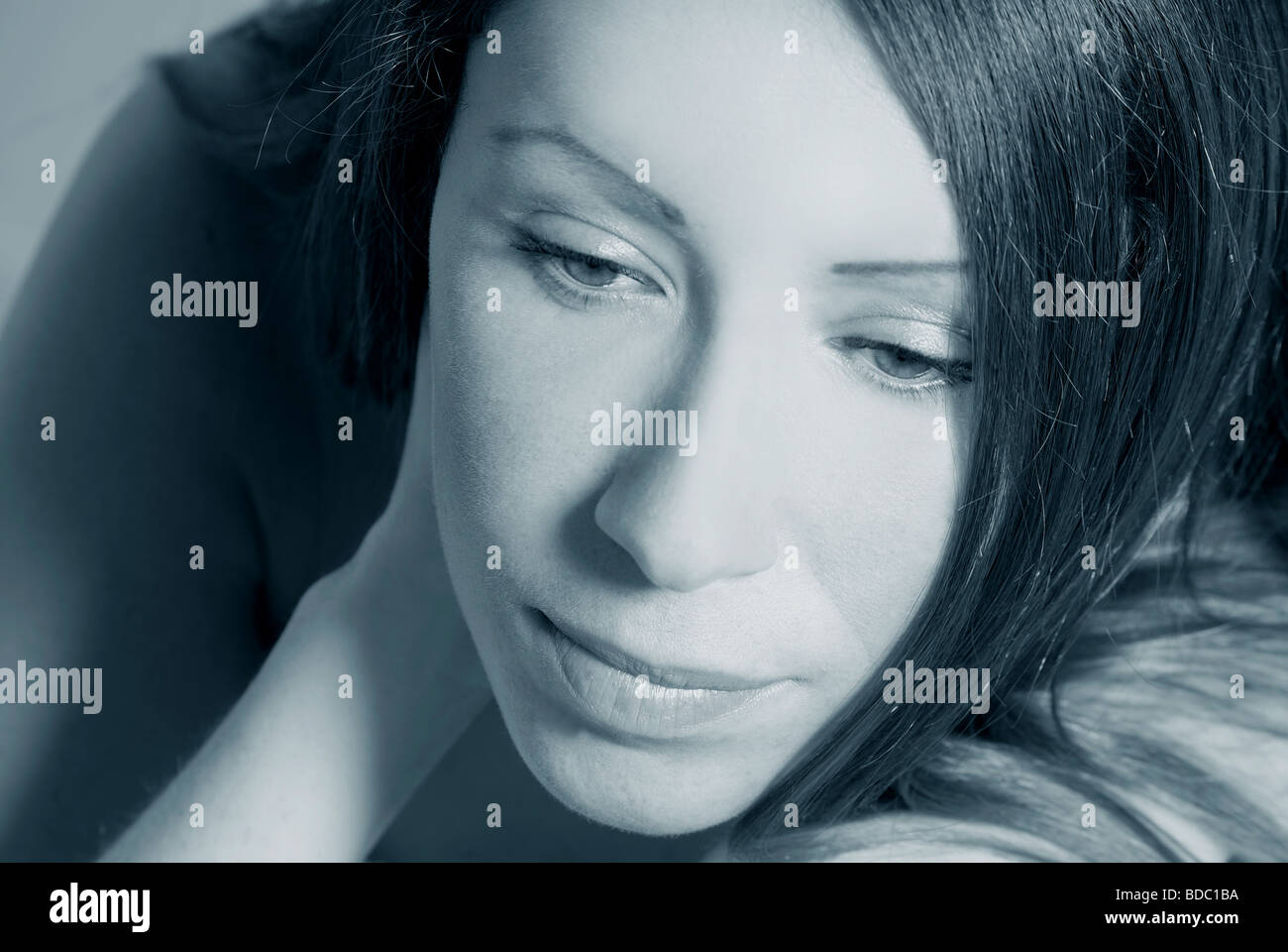 beautiful sad woman Stock Photo - Alamy