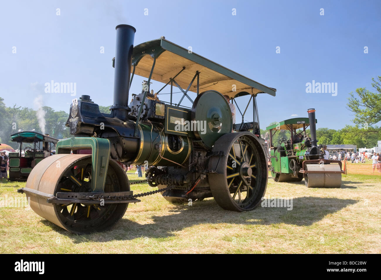 Two steam road rollers Stock Photo - Alamy