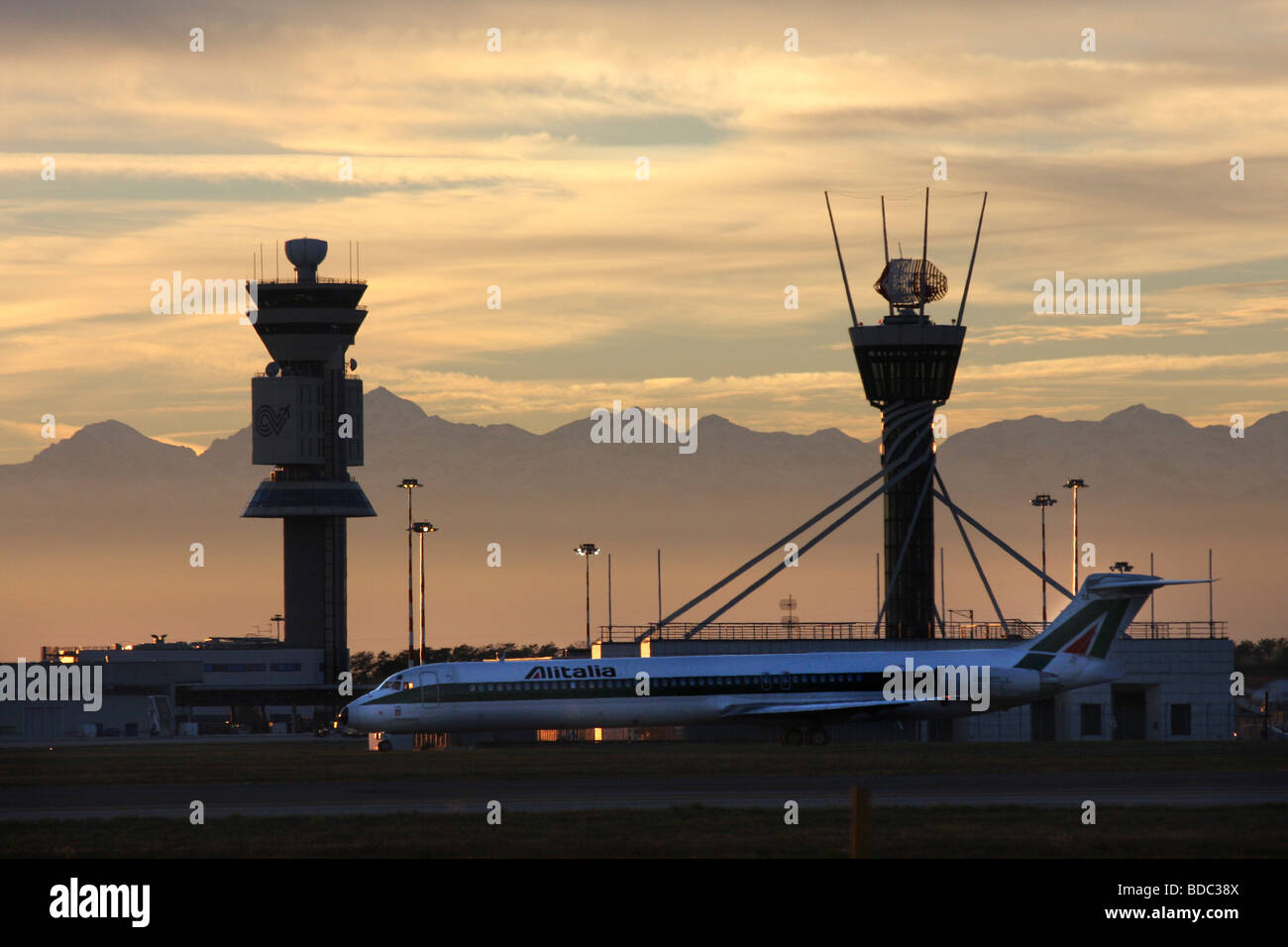Control tower Malpensa airport Milan Italy Stock Photo - Alamy