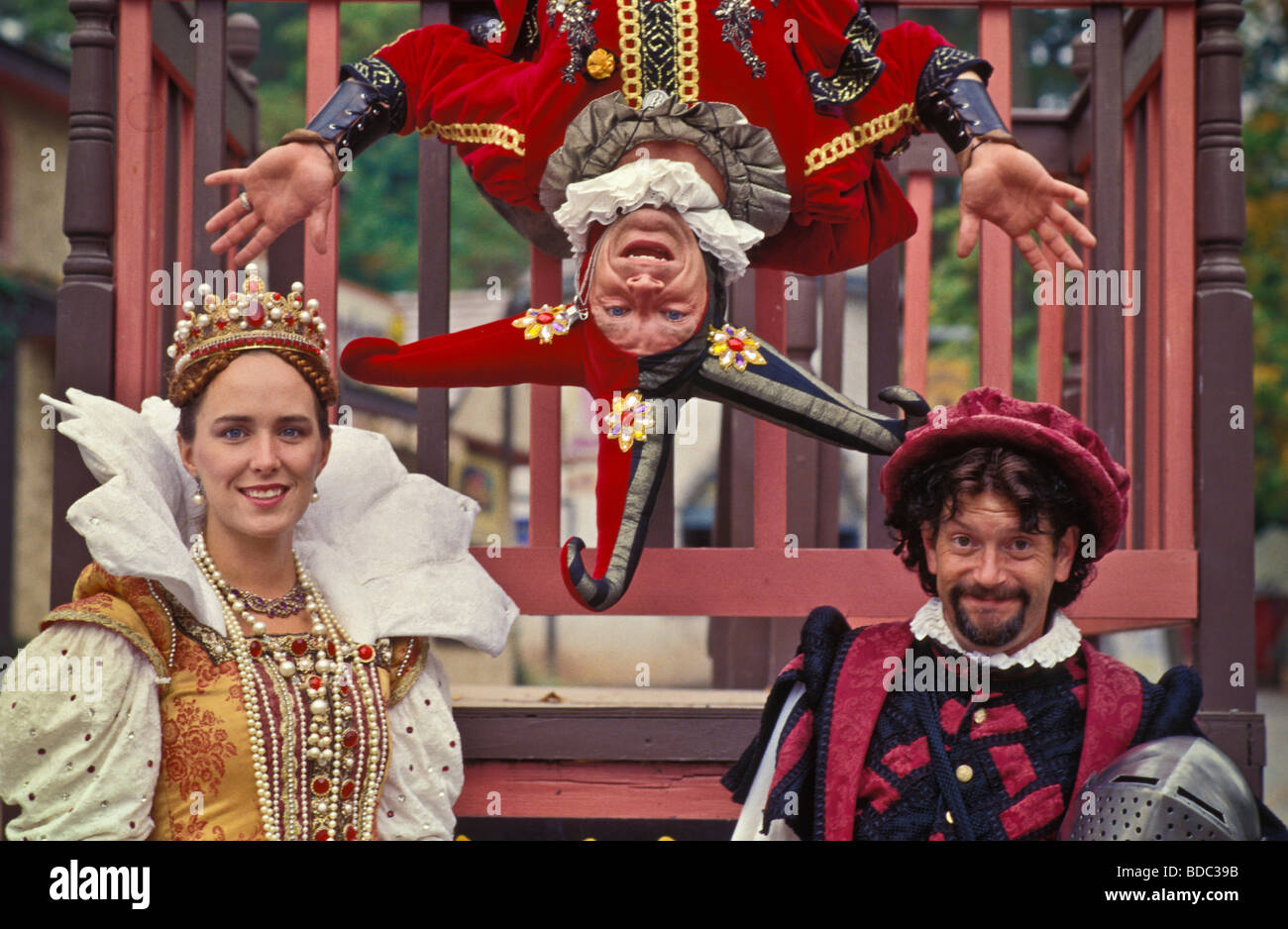 Reenactors characters performers actors at renaissance fair Stock Photo ...