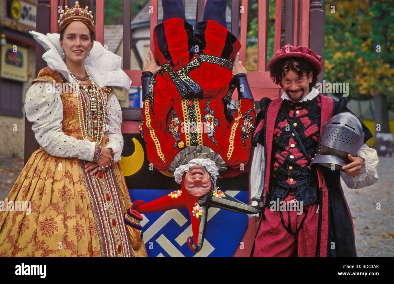 Reenactor characters performers actors at renaissance fair Stock Photo ...