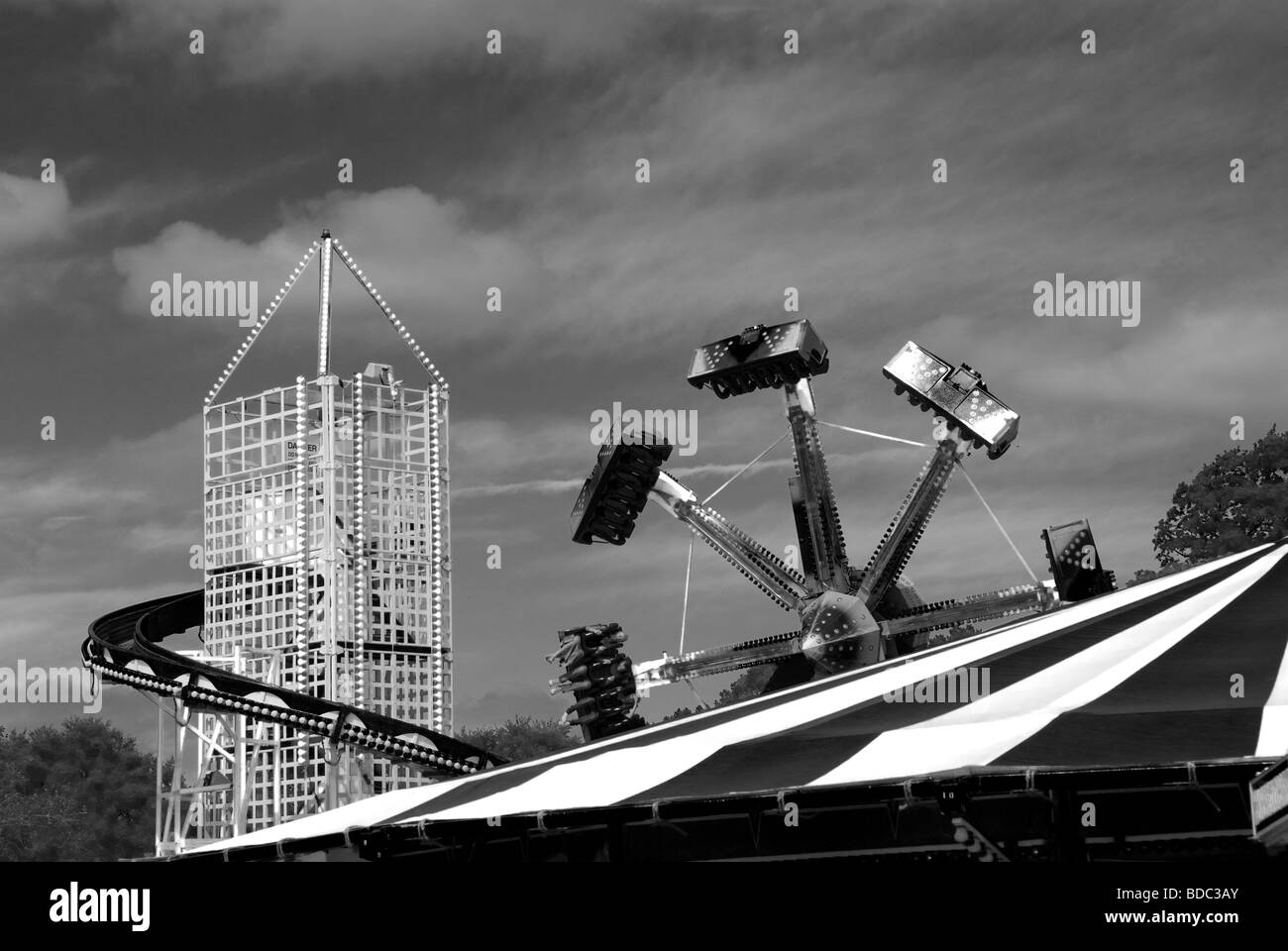 All the fun of the fair,A traditional English Fun Fair with awnings ...