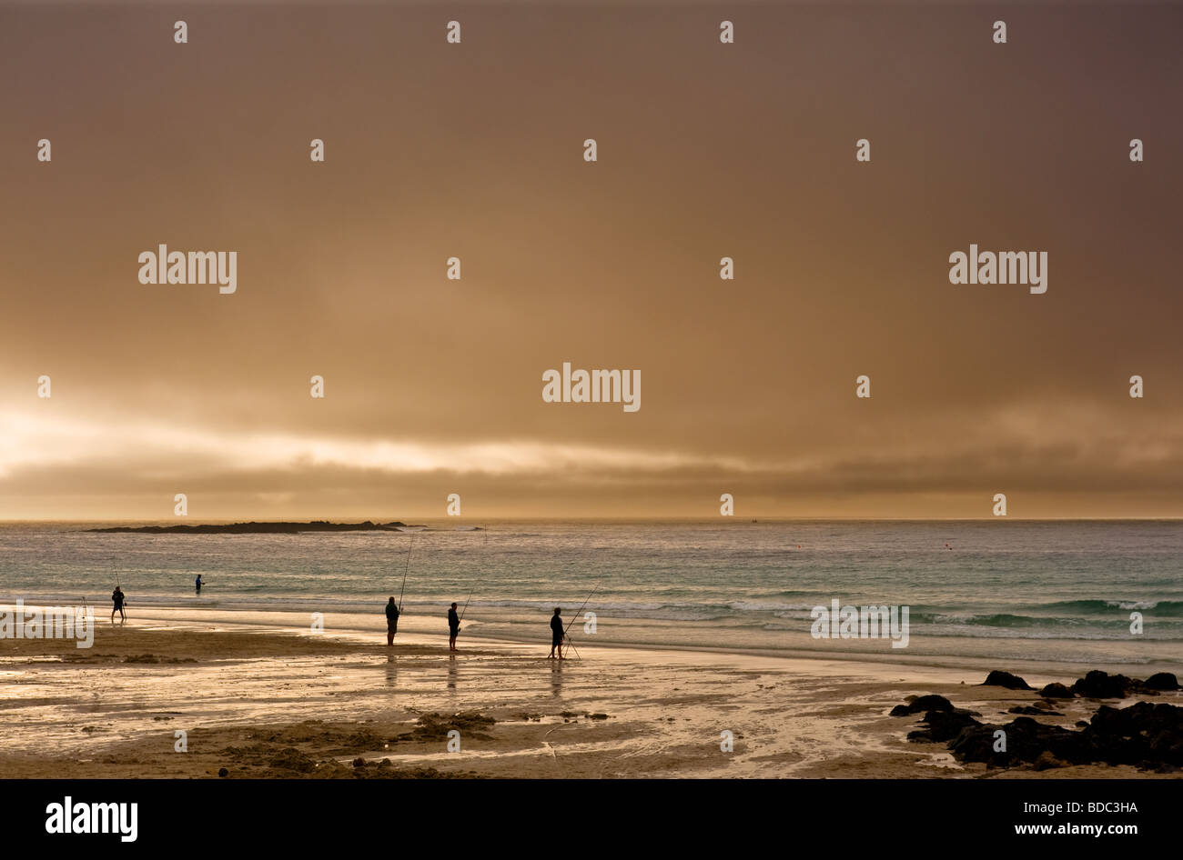 Fishing beach sunset hi-res stock photography and images - Alamy