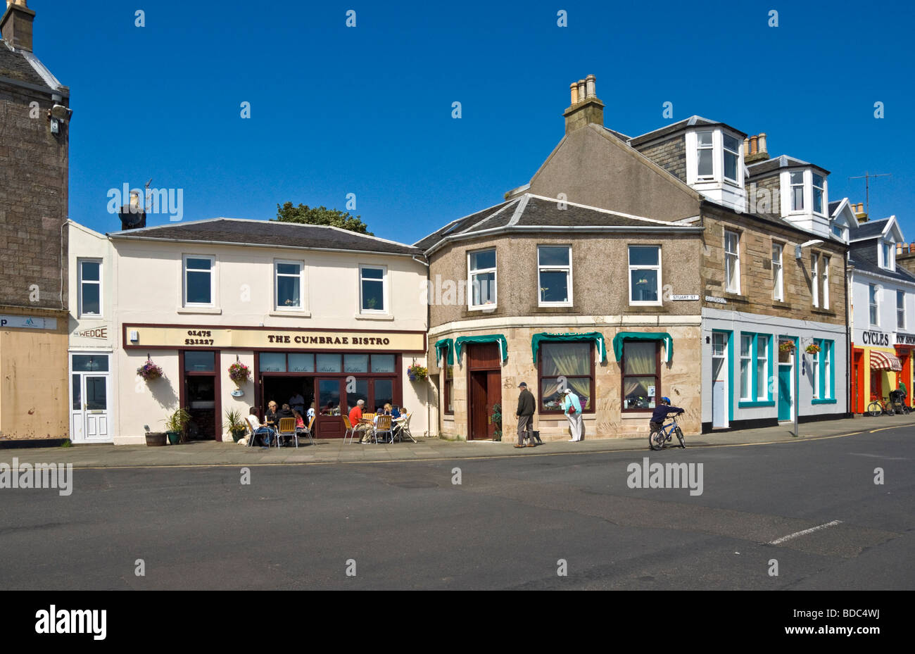 The Cumbrae Bistro on the seafront of Millport on the Great Cumbrae ...