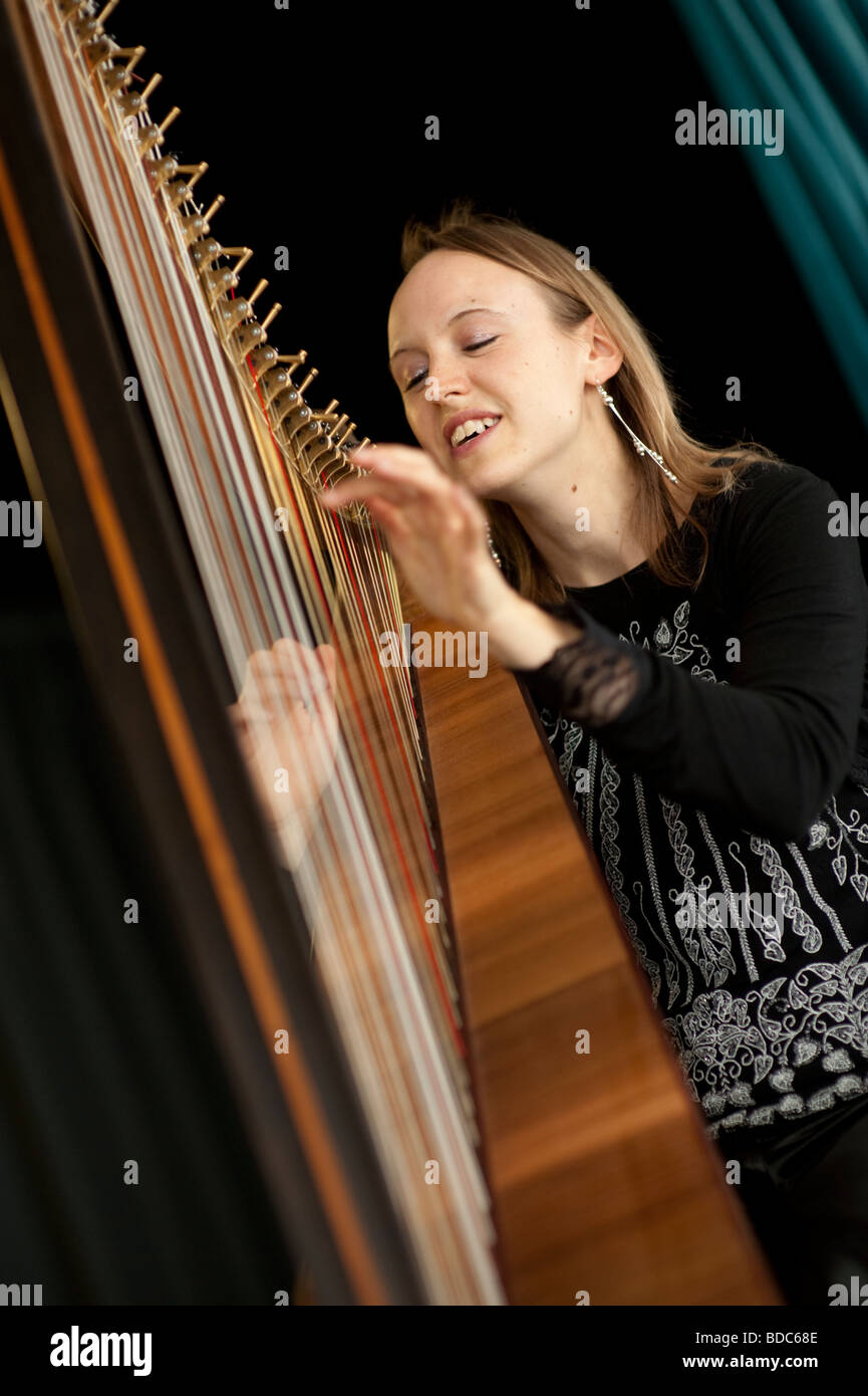 Welsh lady harp hi-res stock photography and images - Alamy