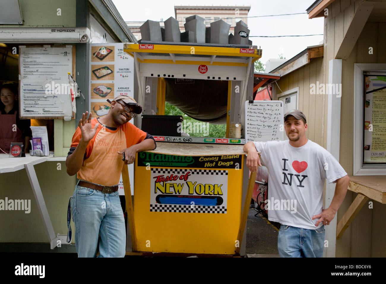 Food cart vendors in Portland, Oregon Stock Photo - Alamy