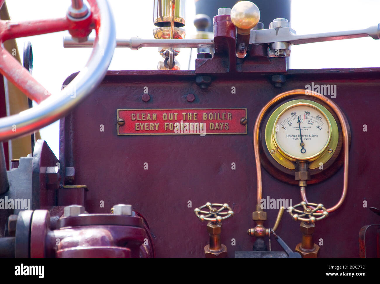 Steam Engine Control Panel Stock Photo - Alamy