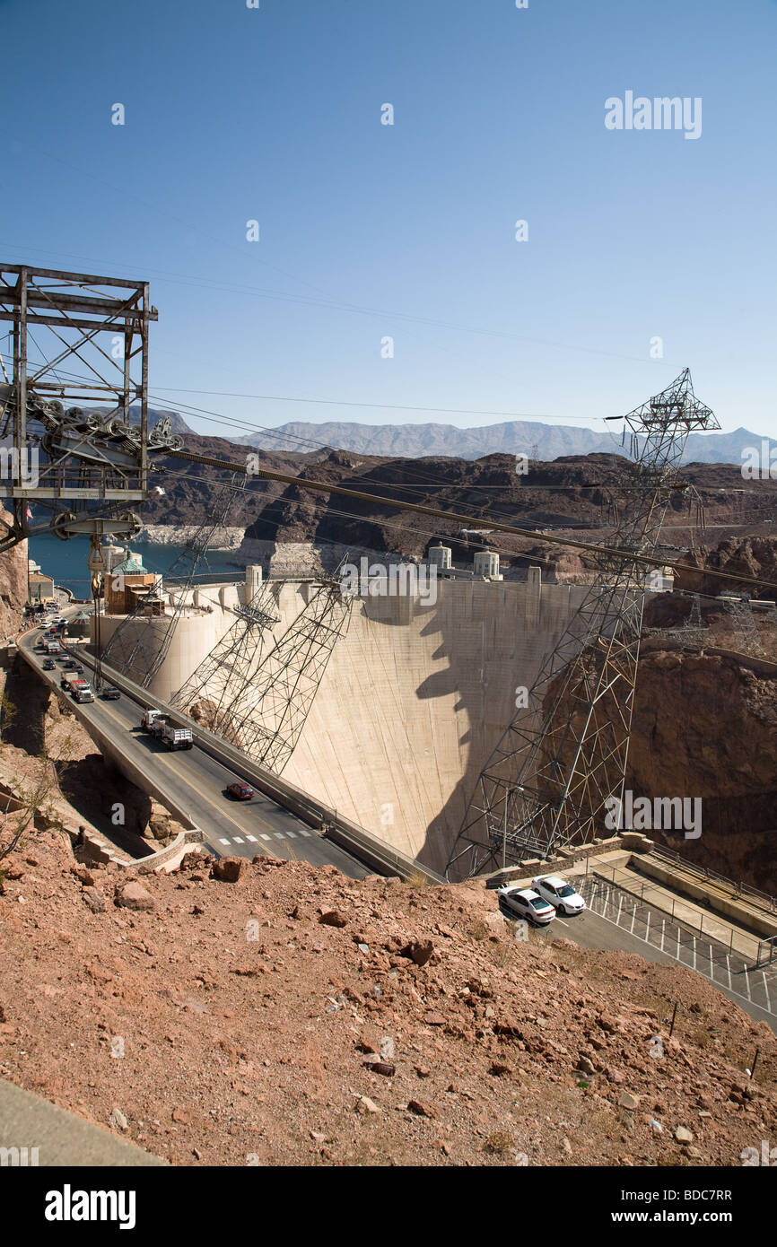 Hoover Dam retaining wall, Nevada, USA Stock Photo - Alamy