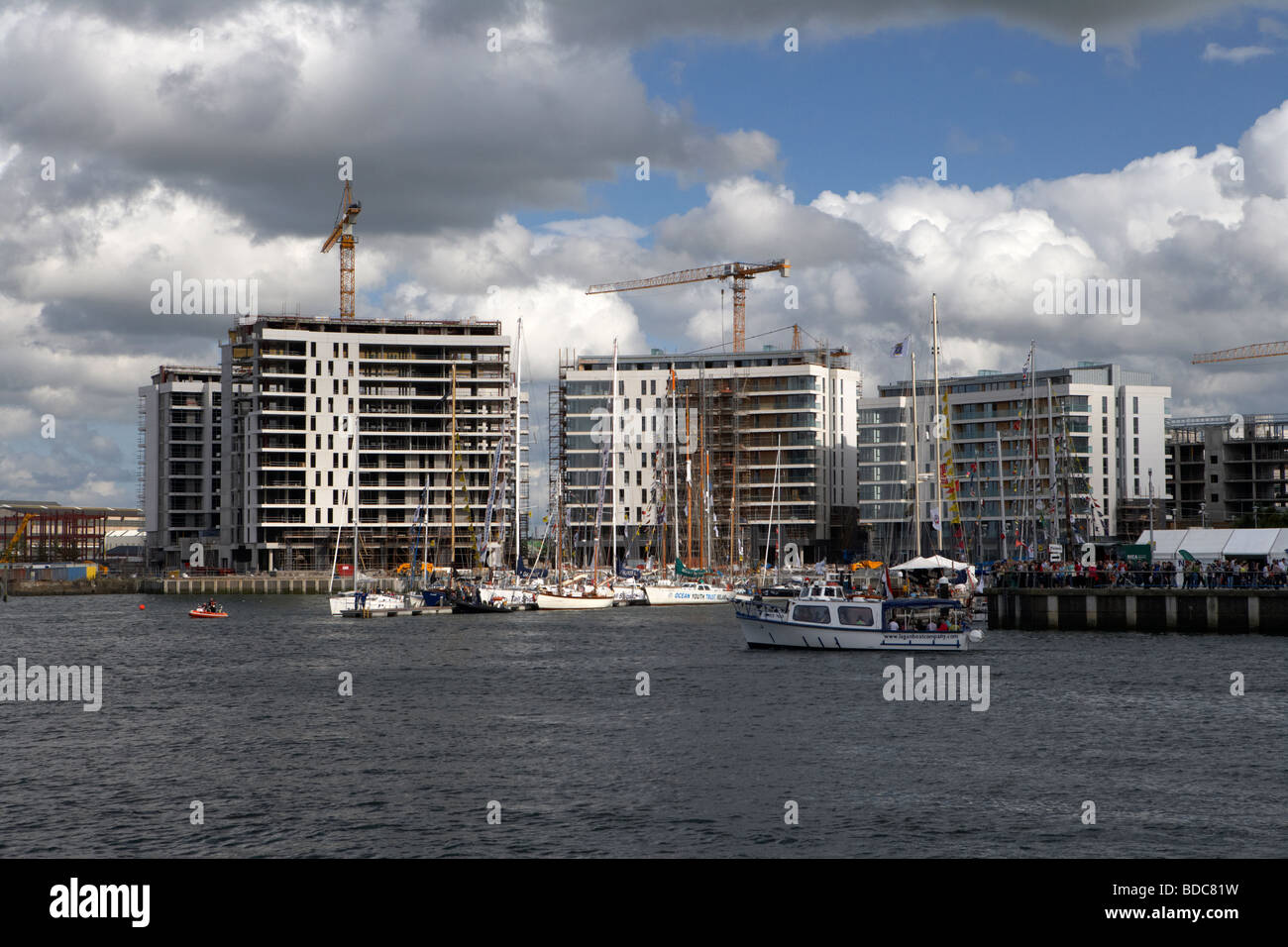 odyssey building titanic quarter apartments and river lagan during the ...