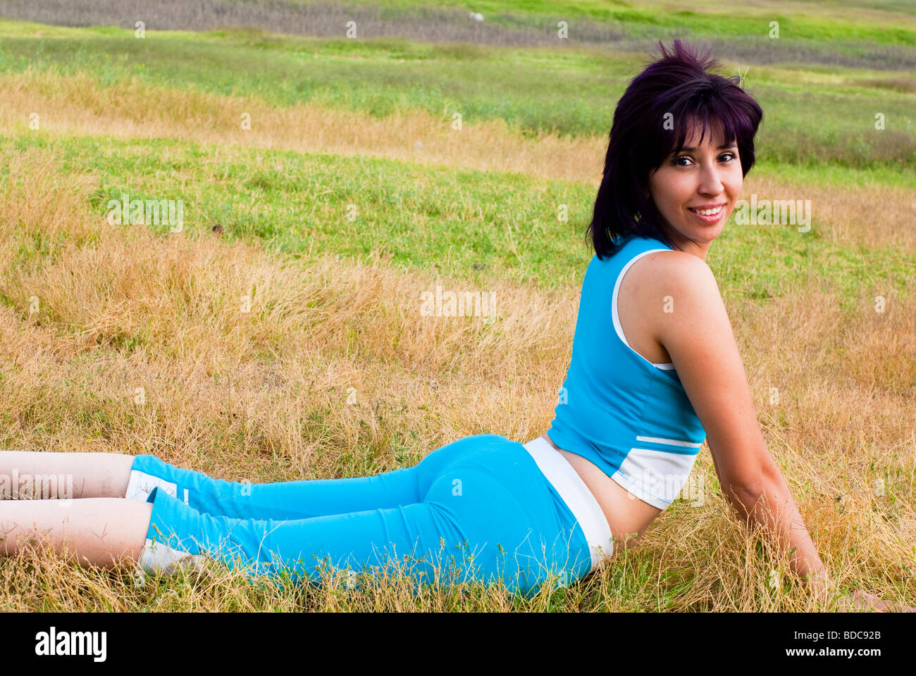 happy sports woman rest Stock Photo - Alamy