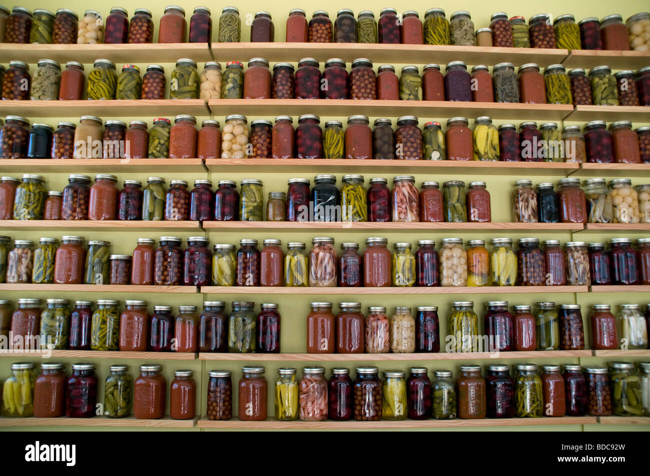Pickled vegetables in preserving jar hi-res stock photography and ...