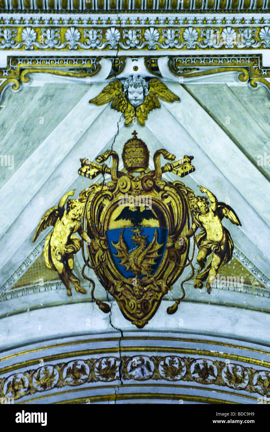 Painting Inside The Basilica of St. Mary Major Rome Italy Stock Photo ...