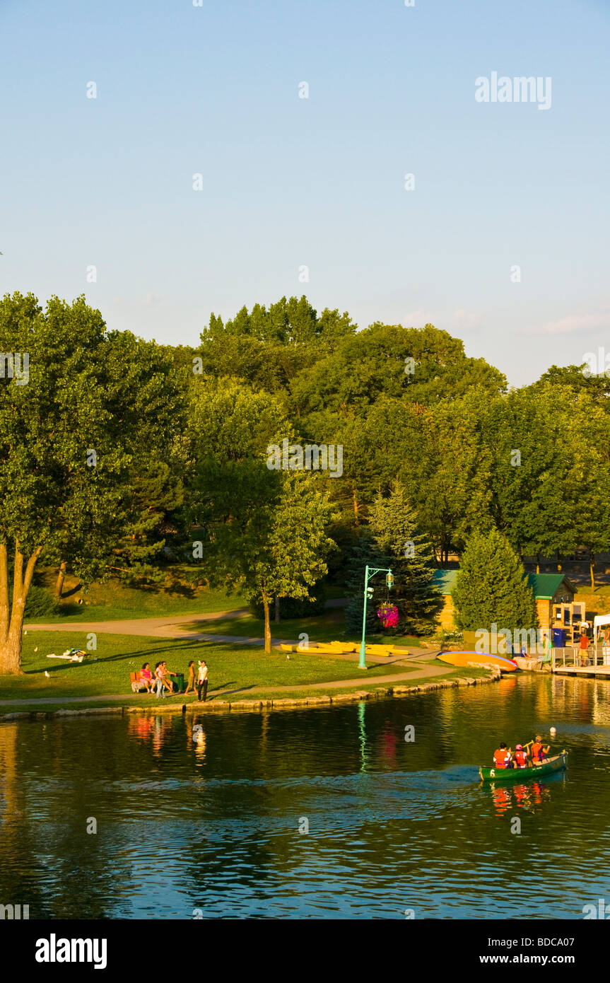 Canoeing in the "Centre de la Nature" Laval which in a beautiful park ...