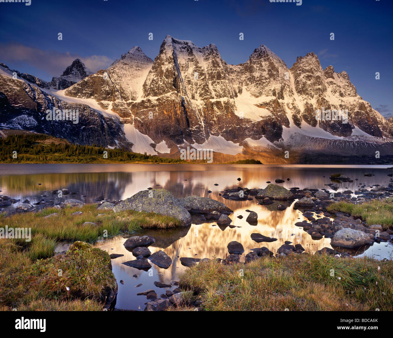 The Ramparts from Amethyst Lake in the Tonquin Valley Jasper National ...