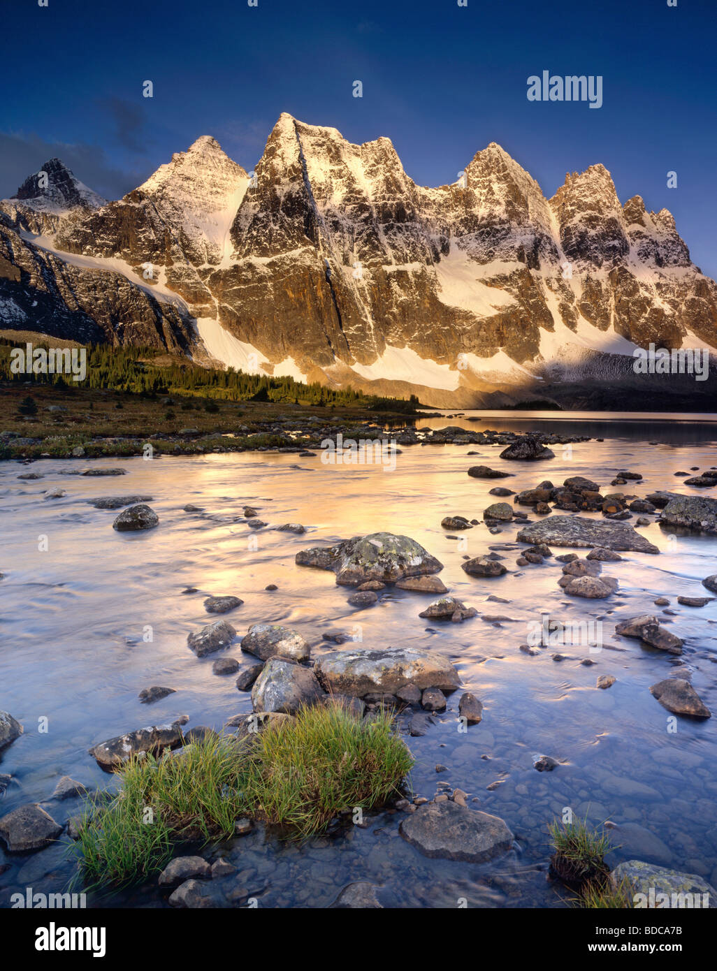 The Ramparts from Amethyst Lake in the Tonquin Valley Jasper National ...