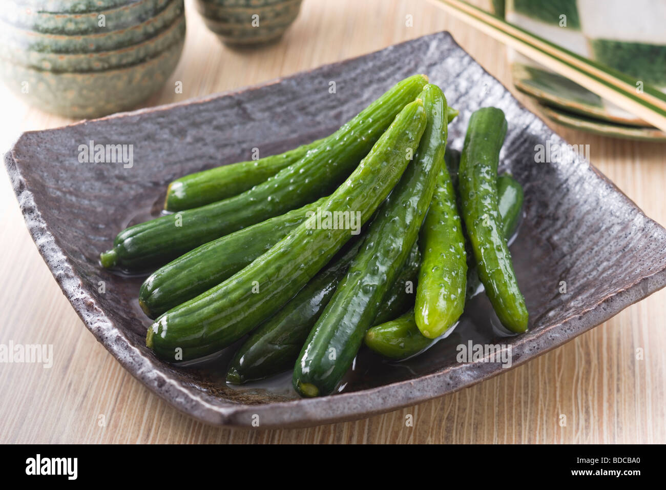 Mini cucumber pickles Stock Photo - Alamy