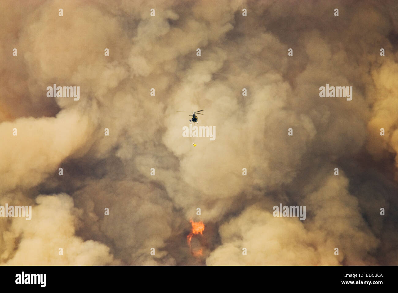 Forest Fire - Controlled Burn June 2009 with fire setting helicopter ...