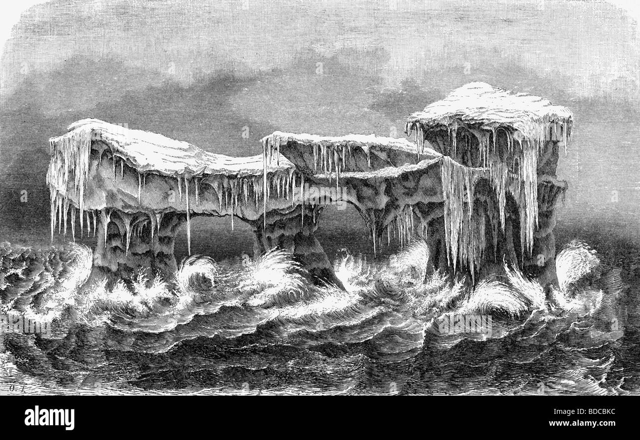 Koldewey, Karl, 16.10.1837 - 18.5.1908, German Arctic explorer, scene ...