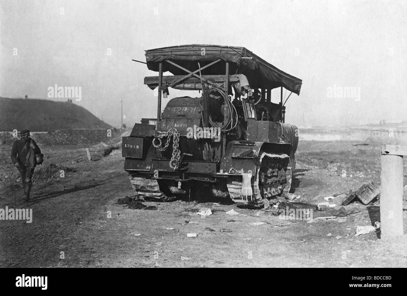 events, First World War/WWI, Western Front, captured American Holt ...