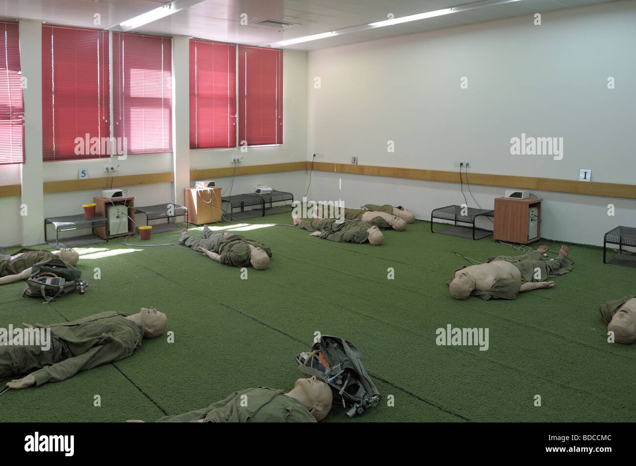 Stack of plastic resus dummies in the IDF military paramedic training ...