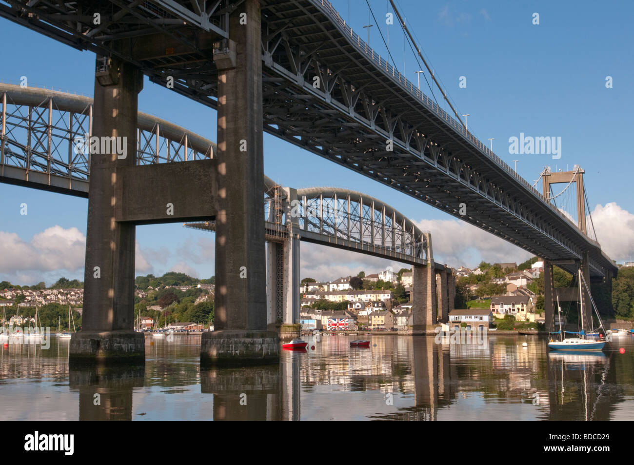 The river Tamar looking towards Saltash Cornwall in the background ...