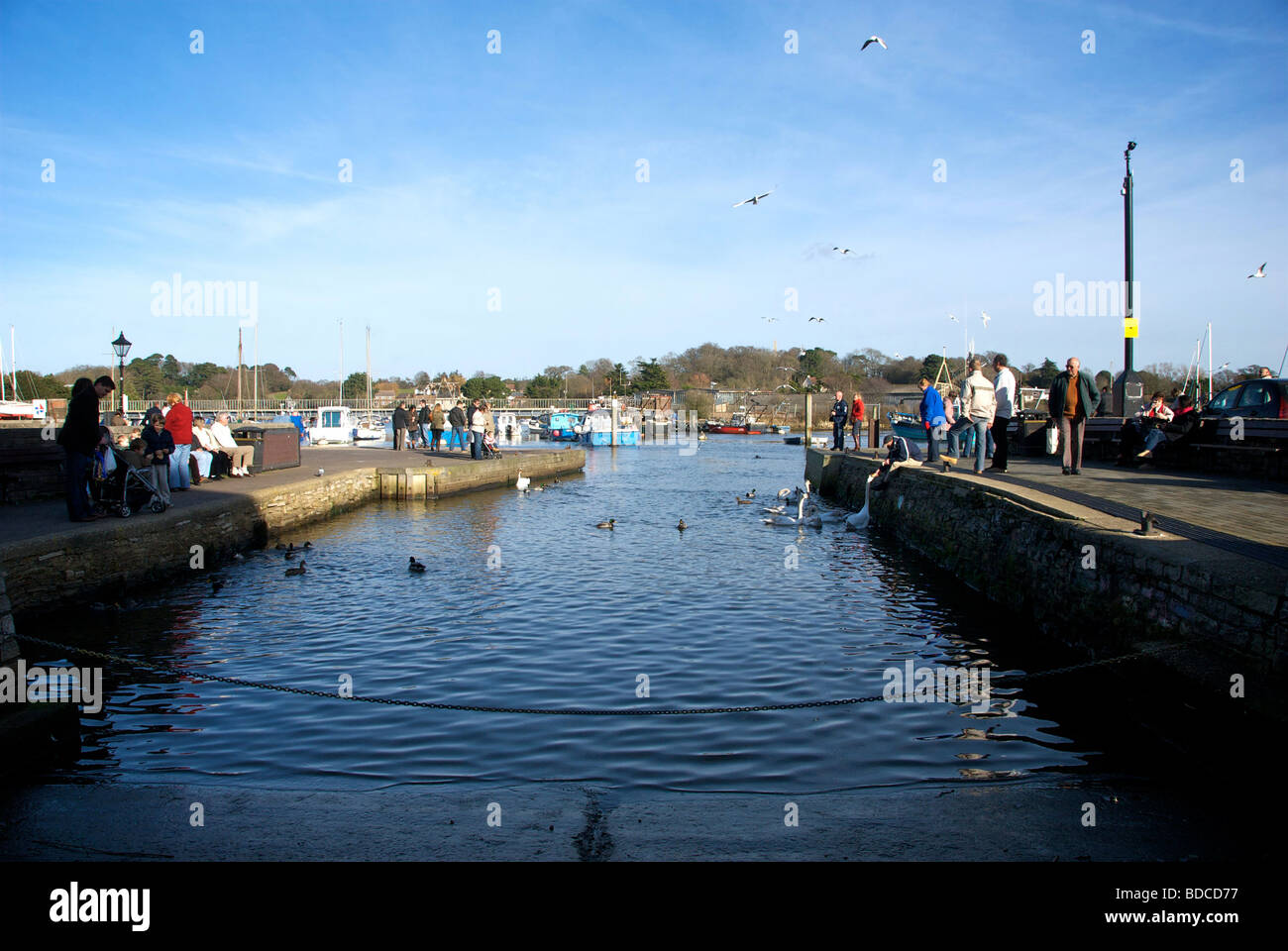Lymington Marina Hampshire UK Harbour Harbor Launching Slipway Quays ...