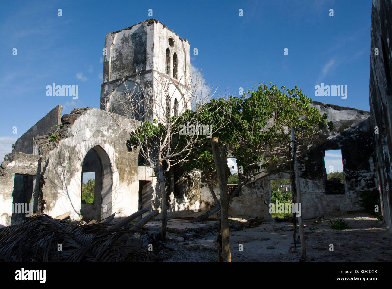 Ruins of Catholic Church, Faleolupo, Savai'i Island, Western Samoa ...