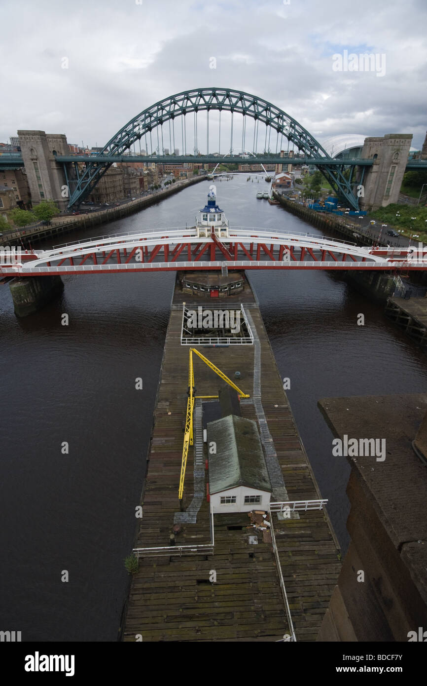 Tyne Bridge and Swing Bridge Stock Photo - Alamy