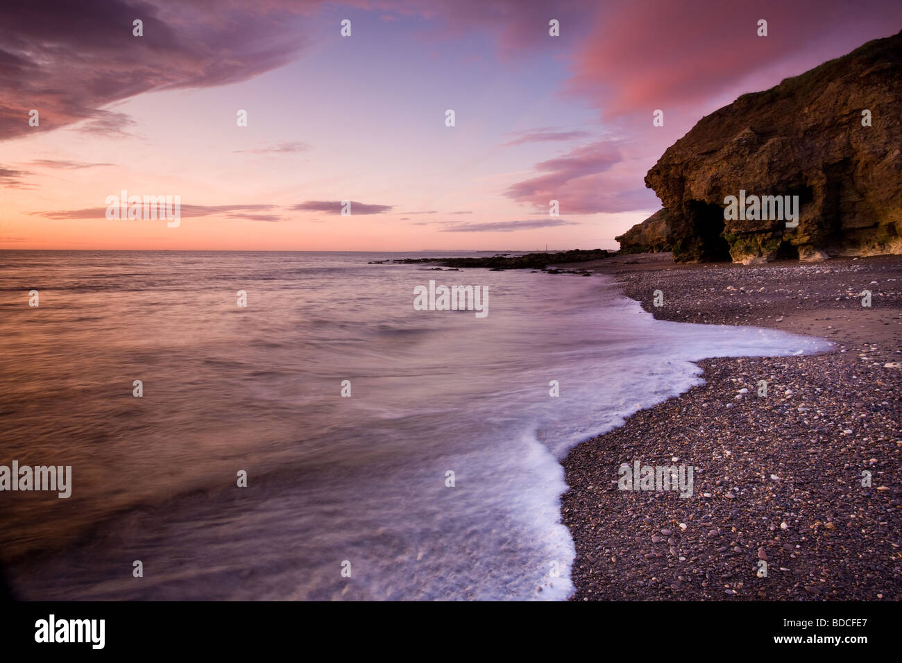 Early Morning at Blackhall Rocks Blackhall County Durham England Stock ...