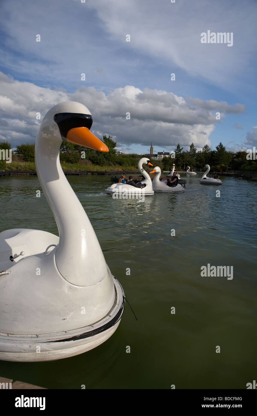ride on swans in the pickie fun park in bangor county down northern ...