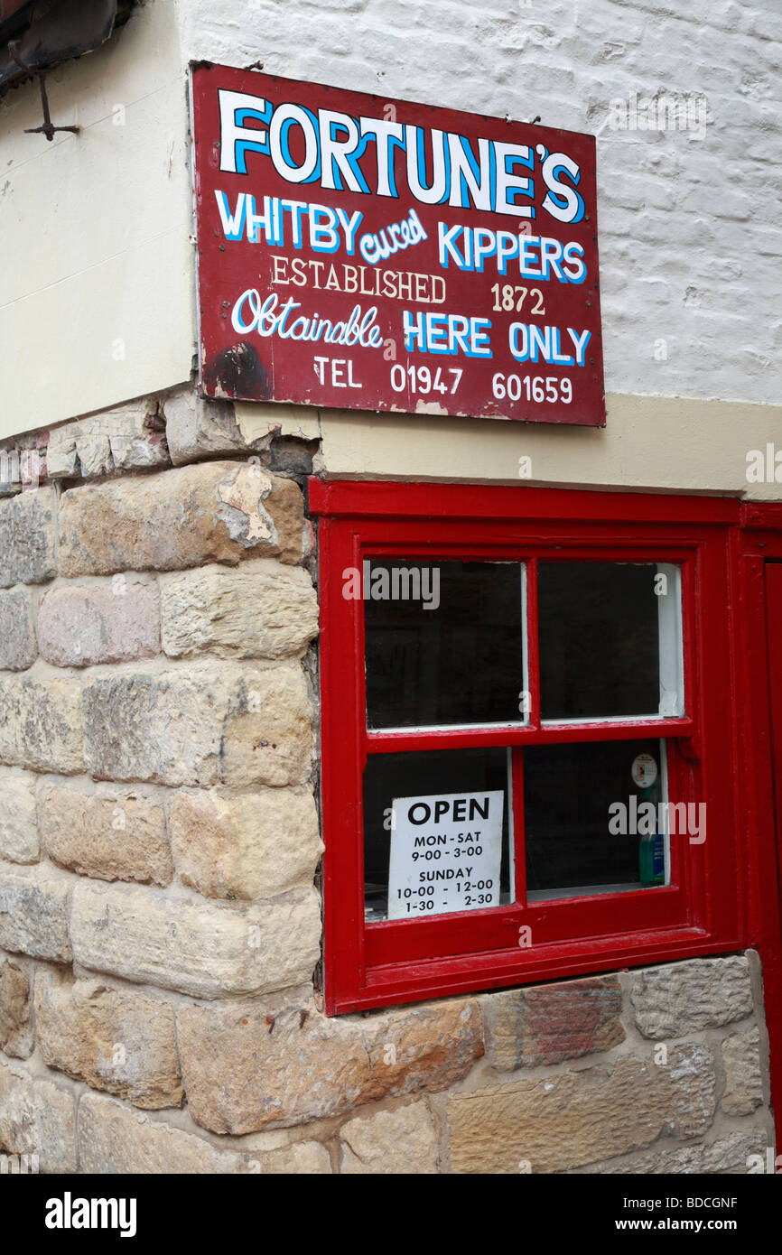 Fortune's Kipper Shop, Whitby, North Yorkshire, England, UK Stock Photo ...