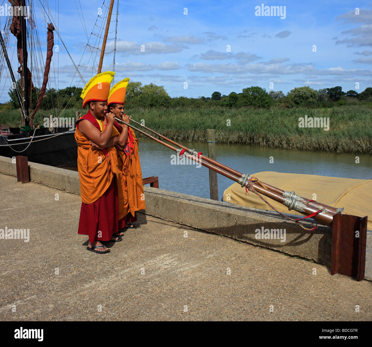 Tibetan horn hi-res stock photography and images - Alamy
